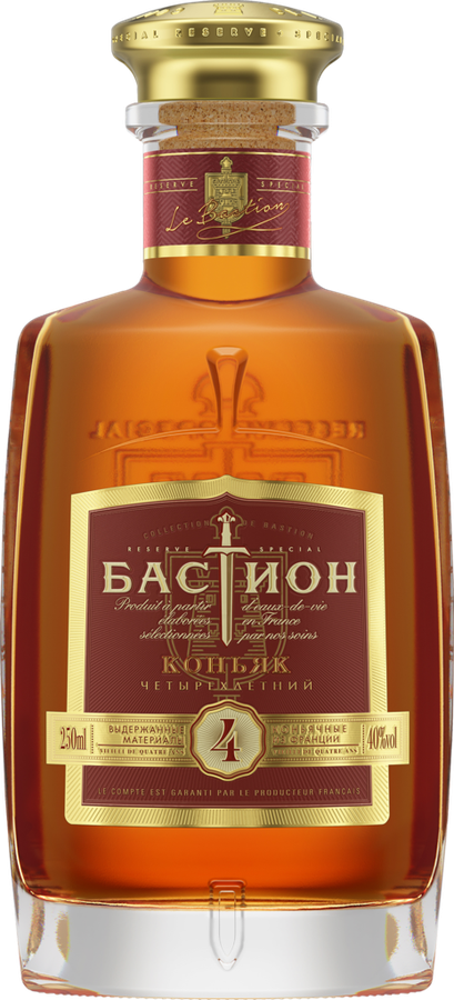 Коньяк БАСТИОН 4 года 40%, 0.25л - купить онлайн, каталог товаров с ...